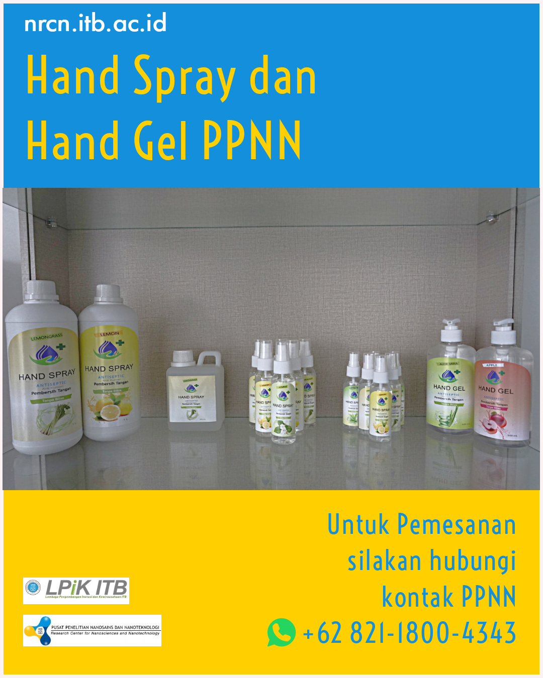 Hand sanitizer dan Hand Gel PPNN – Pusat Penelitian Nanosains dan ...